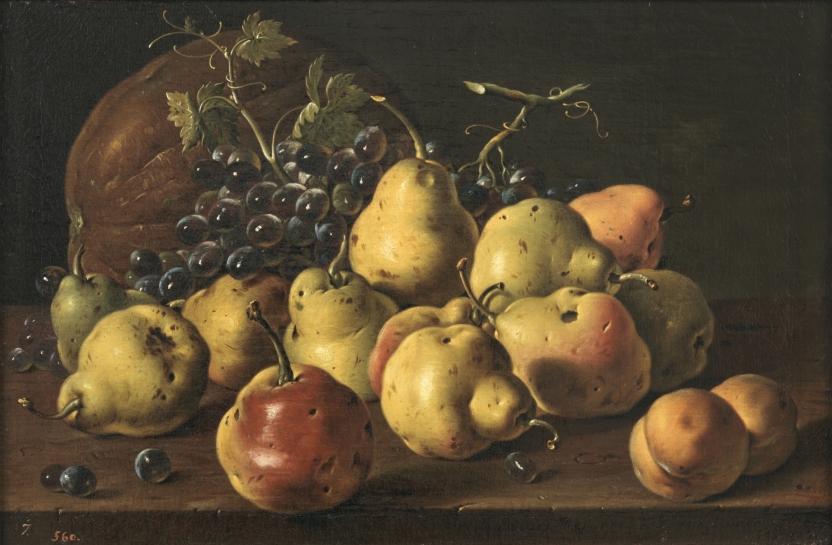 Bodegón con peros y melocotones, uvas y melón - Colección - Museo ...