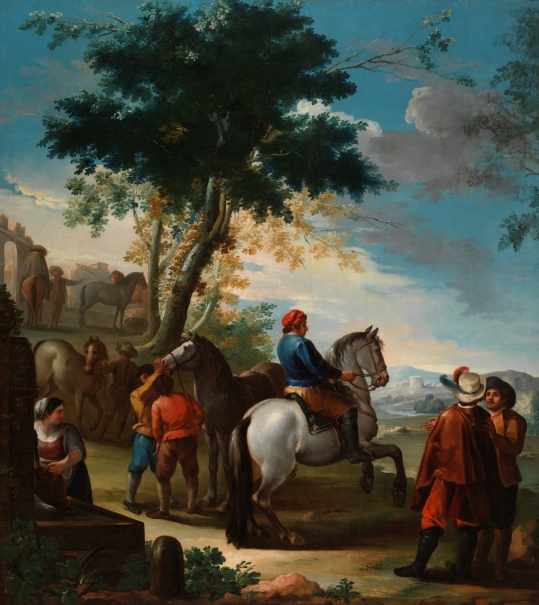 Un mercado de caballos - Colección - Museo Nacional del Prado